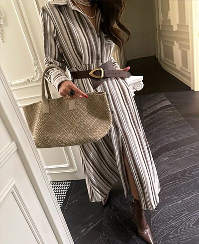 돌엔버 벨트스트라이프원피스 | 줄로그 JULLLOG